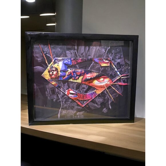 Dc Comics | Art | Superman S Collage 3d Wall Art In Black Frame ...